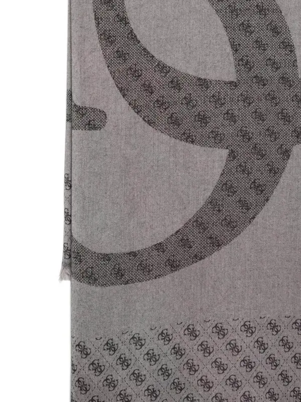 Guess Logo-print Frayed Scarf