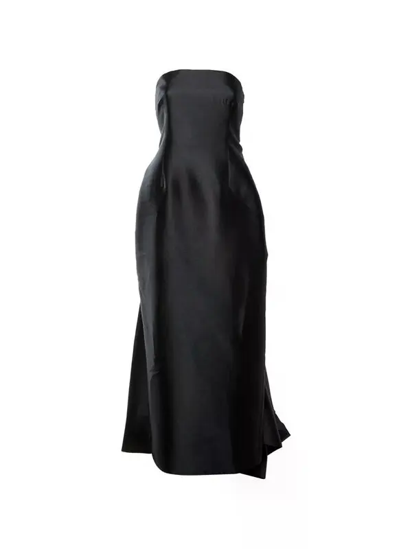 Solace London Imani Strapless Maxi Evening Dress - Black