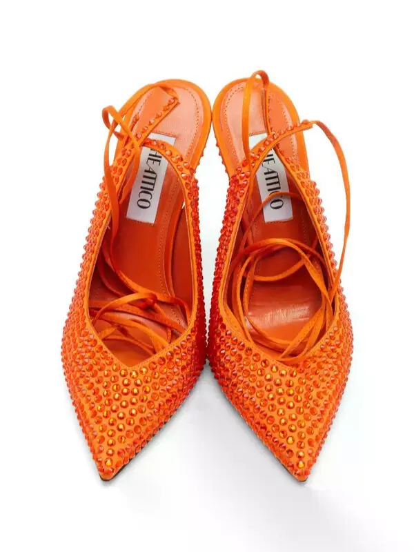 Attico Venus Crystal-embellished Ankle Pumps
