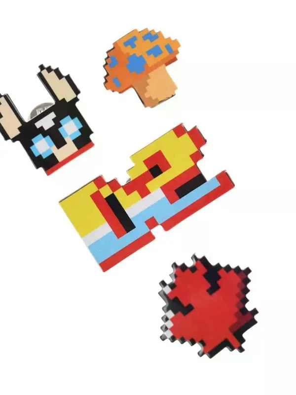 Dsquared2 Gaming Pixel-art Pins - Yellow