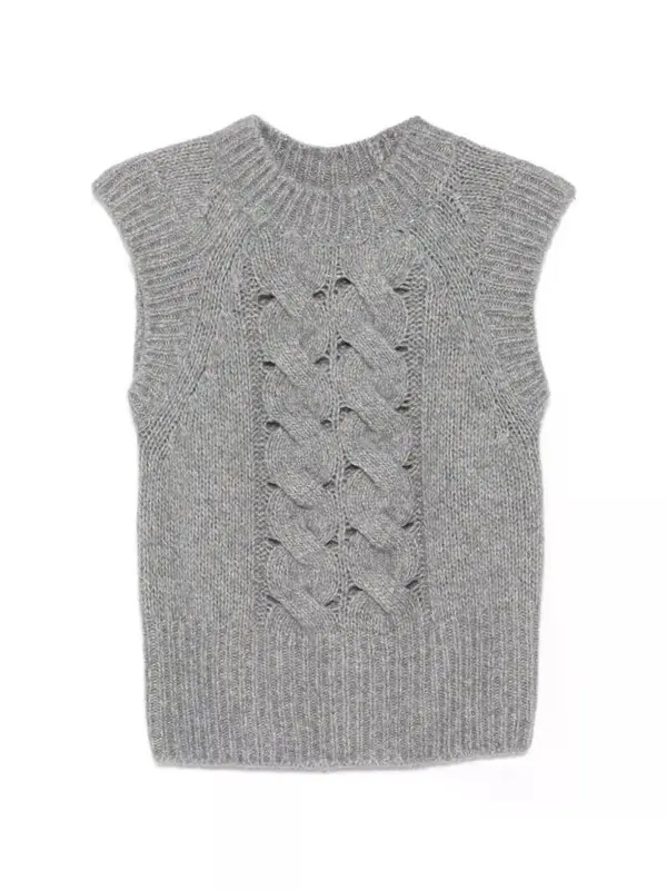Lorena Antoniazzi Cable-knit Sleeveless Vest