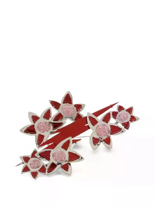 Dsquared2 Floral-motif Crystal-embellished Brooch