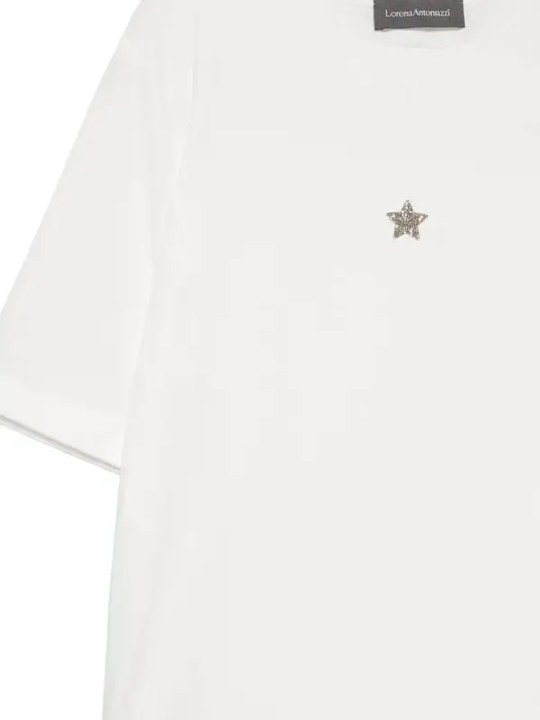 Lorena Antoniazzi Star Patch T-shirt - White