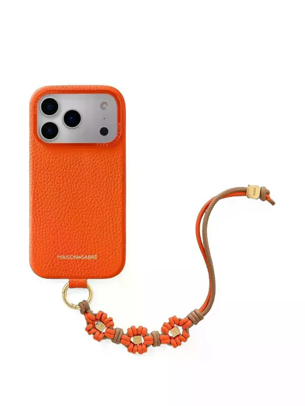 MAISON DE SABRE Wristlet Knot-detail Leather Charm