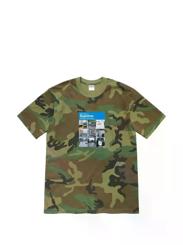 Supreme Verify Woodland Camouflage-print T-shirt - Green