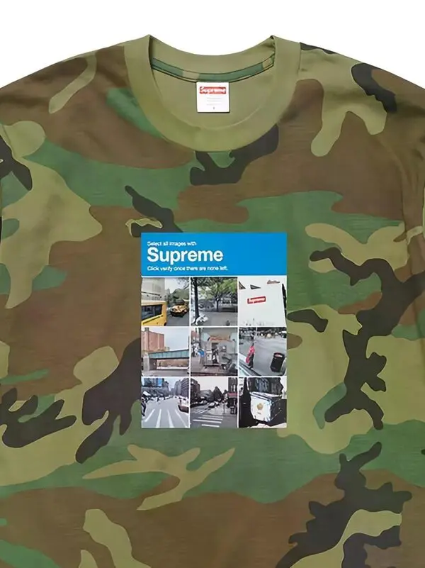Supreme Verify Woodland Camouflage-print T-shirt - Green