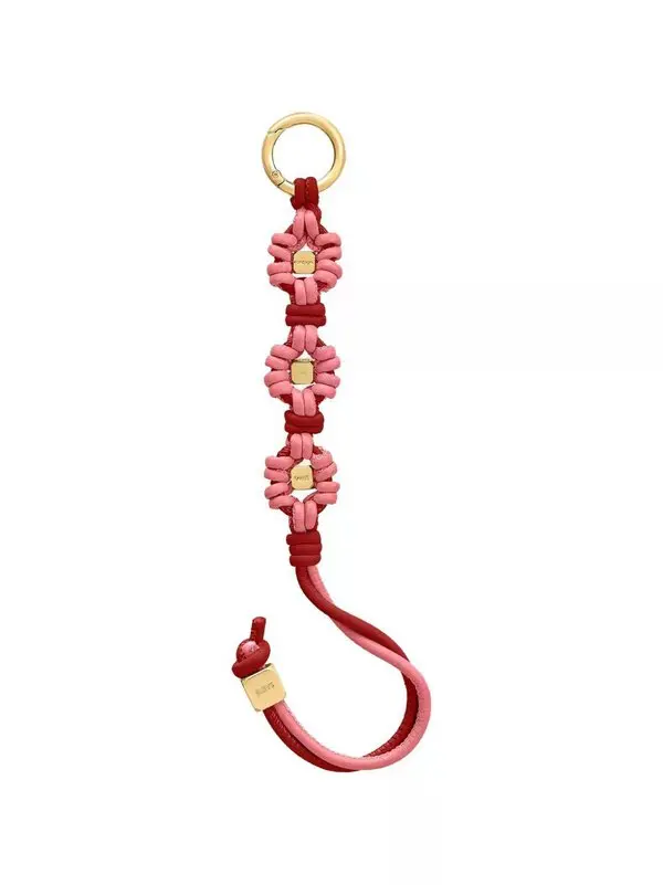 MAISON DE SABRE Wristlet Leather Bag Charm - Pink