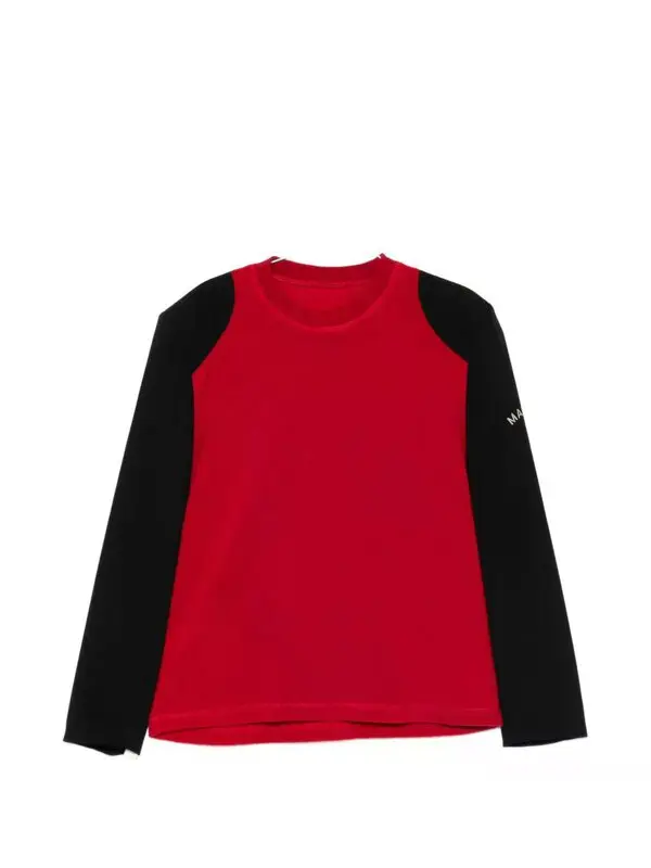 MAISON MARGIELA Raglan-sleeve Logo-print T-shirt - Red