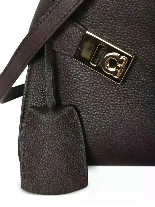 FERRAGAMO Hug Bicolor Handbag - Brown