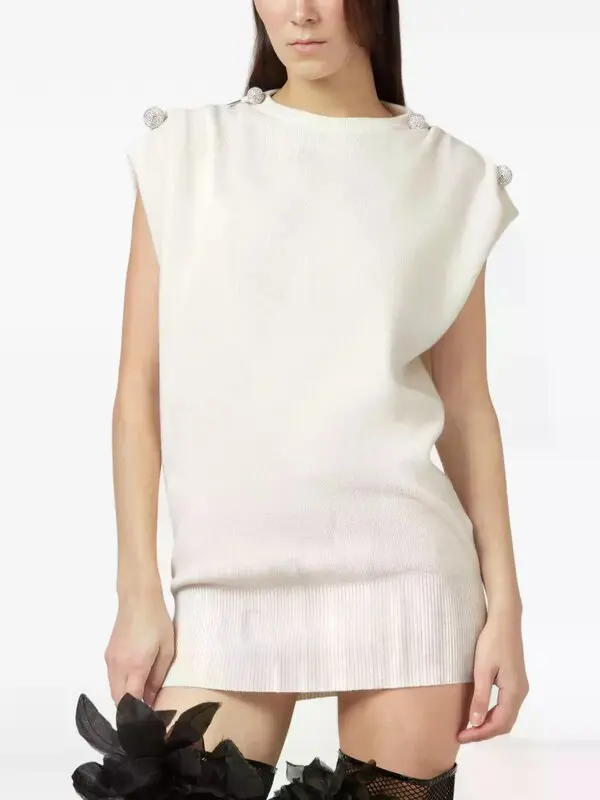 Giuseppe Di Morabito Crystal-embellished Sleeveless Mini Dress