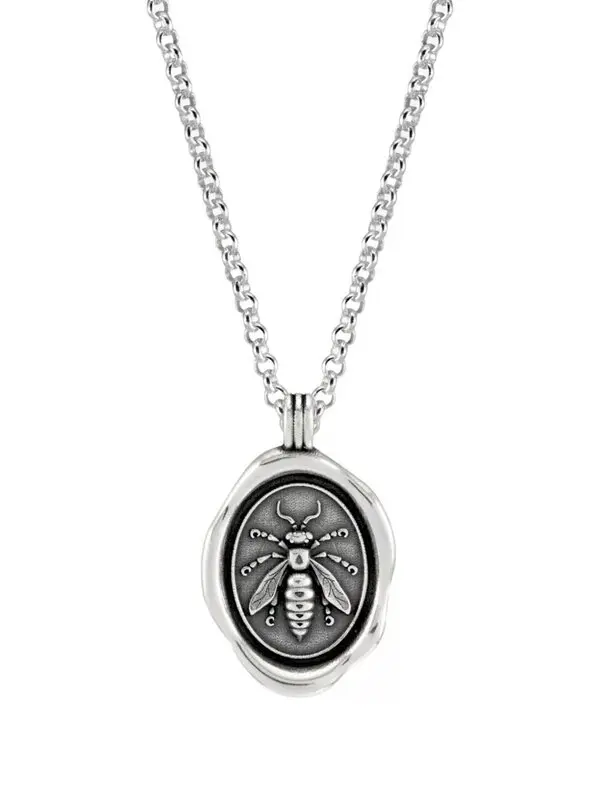 DOWER & HALL Achievement Wasp Talisman Necklace - Silver