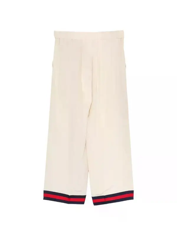 Gucci Web Stripe Silk Trousers