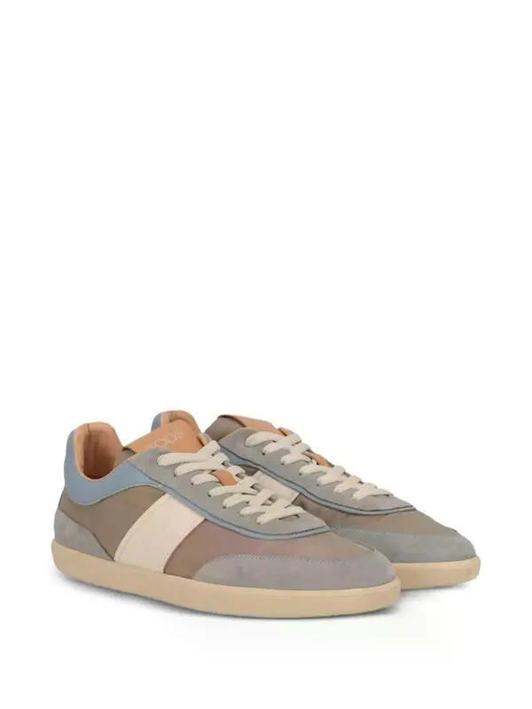 TOD'S Logo-embossed Panelled Sneakers - Grey