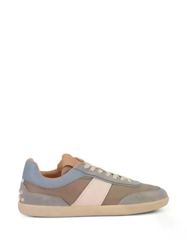 TOD'S Logo-embossed Panelled Sneakers - Grey