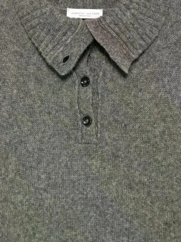 ROBERTO COLLINA Button-up Collar Sweater