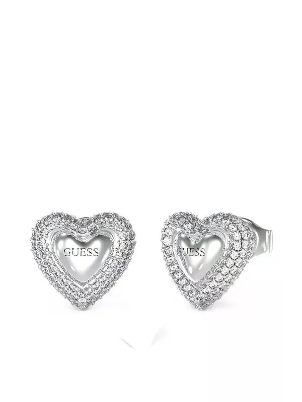 Guess Beloved Heart-shaped Stud Earrings