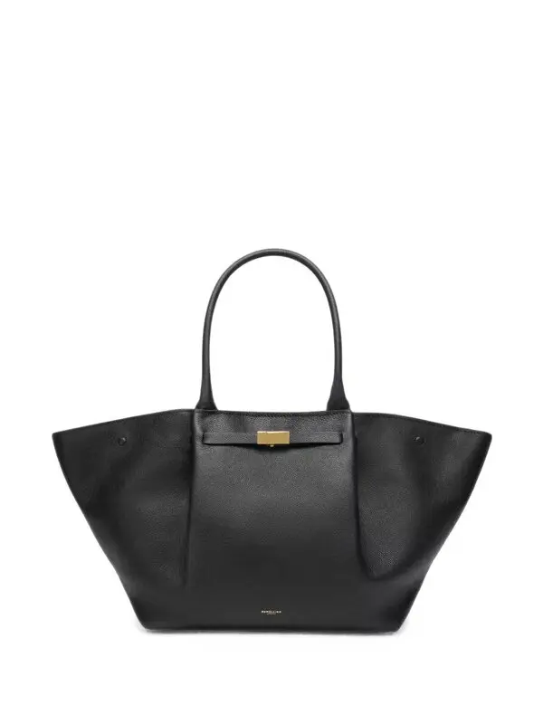 DEMELLIER The New York Hammered Leather Tote Bag - Black