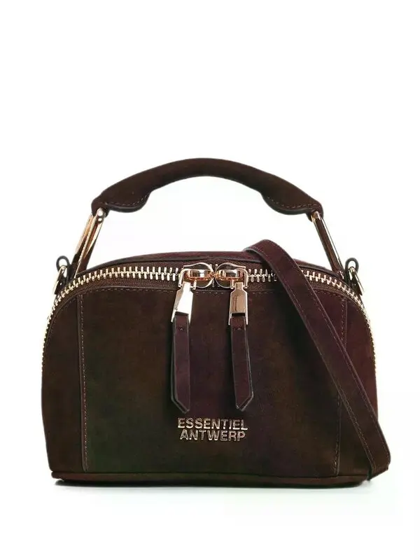 Essentiel Antwerp Mini Kyla Suede Shoulder Bag - Brown