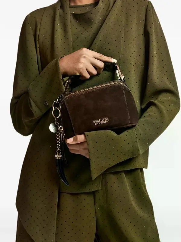 Essentiel Antwerp Mini Kyla Suede Shoulder Bag
