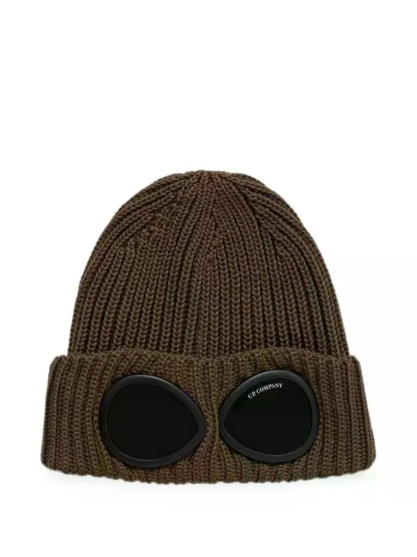 C.P. COMPANY Goggle Ribbed-knit Beanie Hat