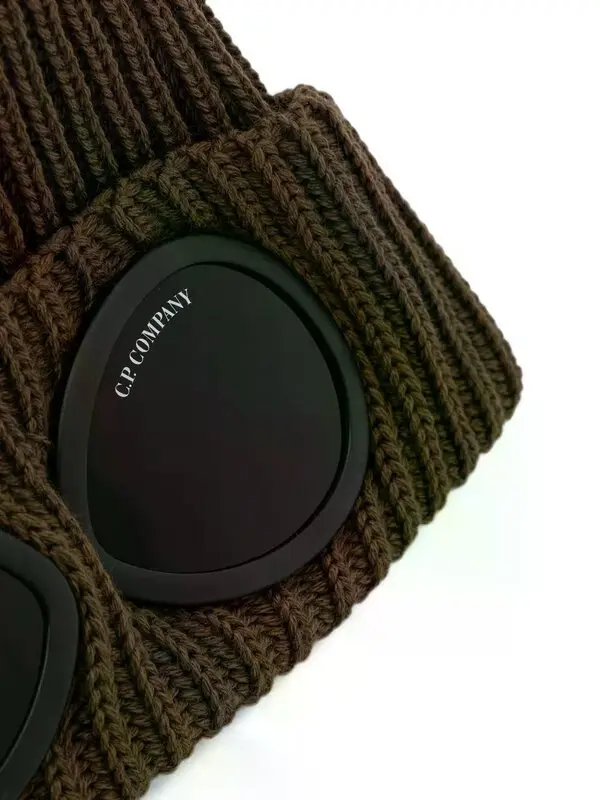 C.P. COMPANY Goggle Ribbed-knit Beanie Hat