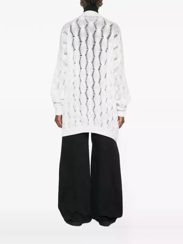 Avant Toi Cable-knit Open-knit Cardigan