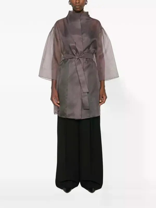 Antonelli Firenze Sheer Belted Coat