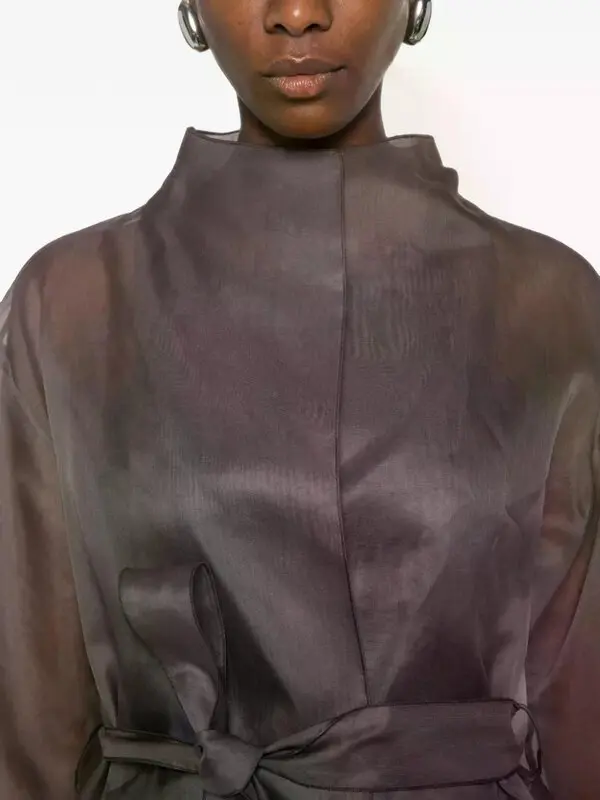 Antonelli Firenze Sheer Belted Coat