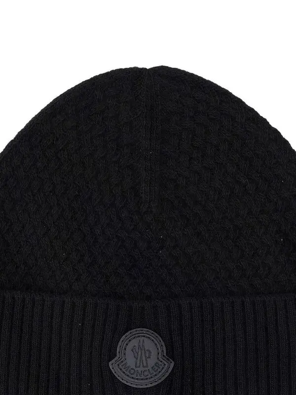 Moncler Logo-patch Weave Beanie Hat
