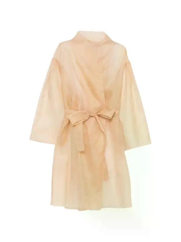 Antonelli Firenze Gustav Sheer Belted Jacket - Neutrals