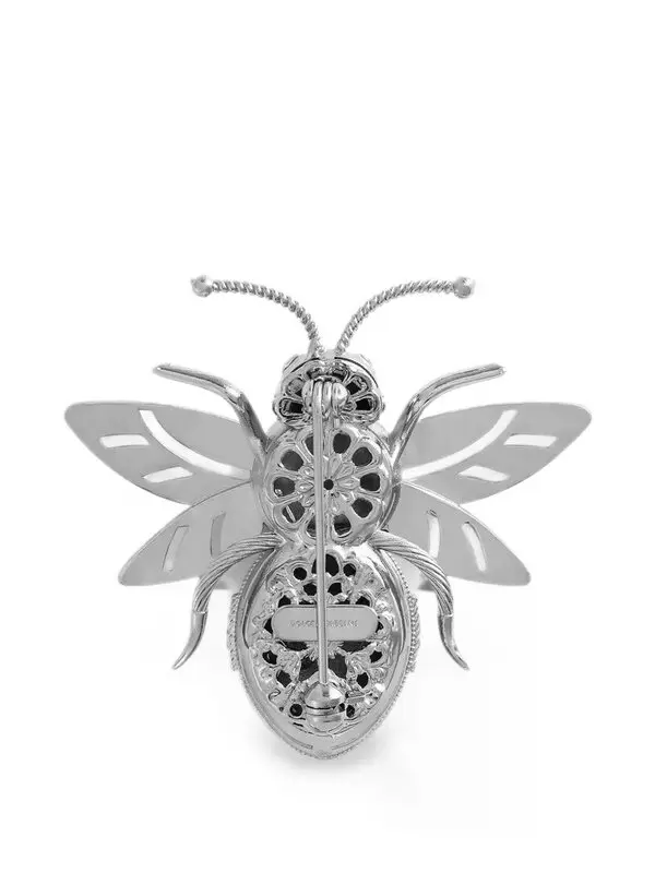 Dolce & Gabbana Bee Brooch With Rhinestones