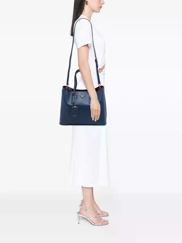 Prada 2013-2026 Large Saffiano Cuir Double Satchel