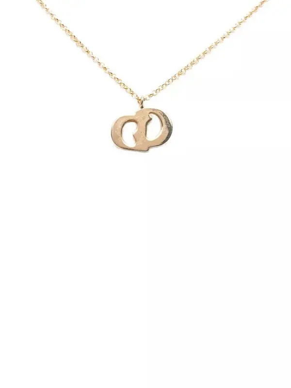 Dior 2000-2026 Plated Cd Logo Pendant Necklace Costume Necklace