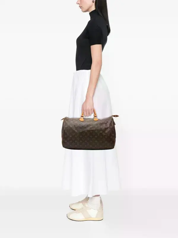 LOUIS VUITTON 1992 Monogram Speedy 40 Boston Bag - Brown