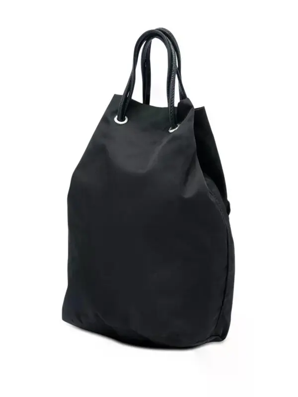 Prada 2018 Beaded Tessuto Evening Bear Drawstring Bucket Bag
