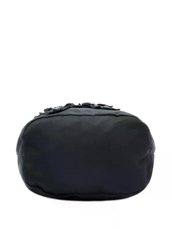 Prada 2018 Beaded Tessuto Evening Bear Drawstring Bucket Bag