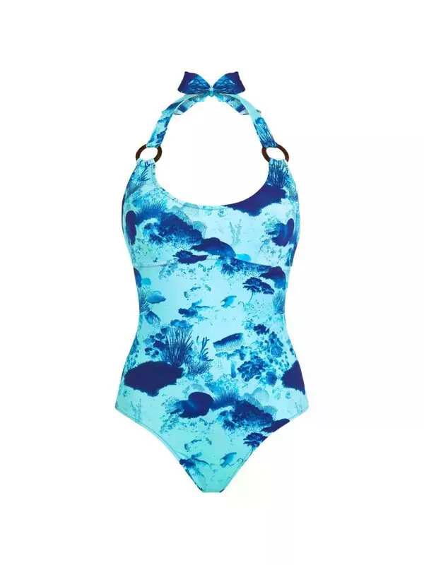 Vilebrequin Marine-print Ring-detail Swimsuit