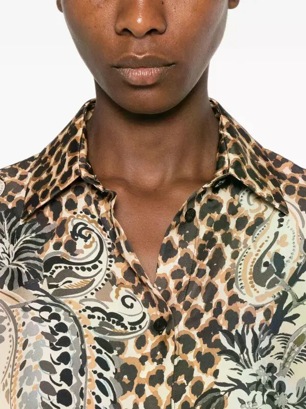Etro Paisley Leopard-print Shirt