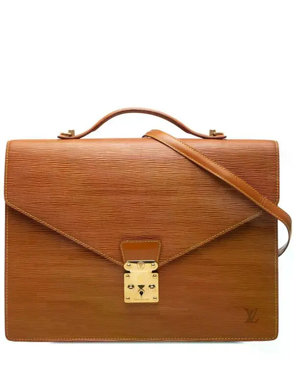 LOUIS VUITTON 1994 Epi Porte Documents Bandouliere Business Bag - Brown
