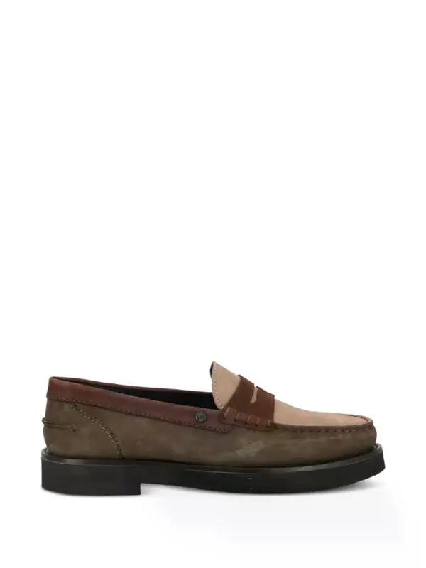 TOD'S Suede Penny Loafers - Brown