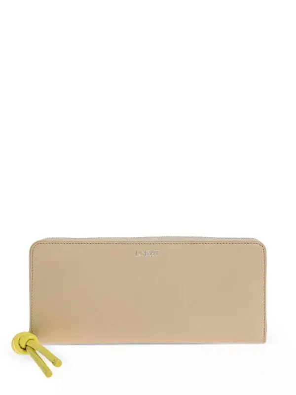 Loewe Knot Leather Wallet - Neutrals
