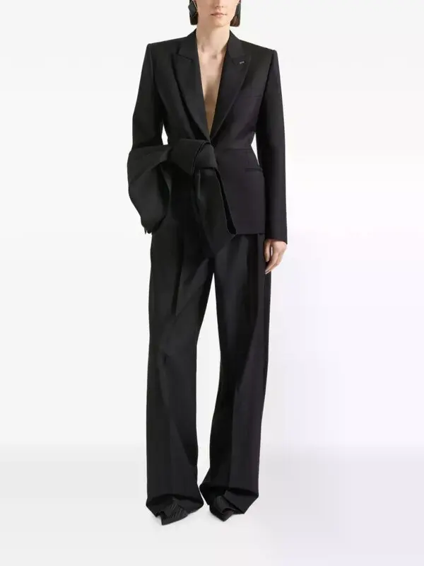 Givenchy Bow-detail Single-breasted Blazer - Black