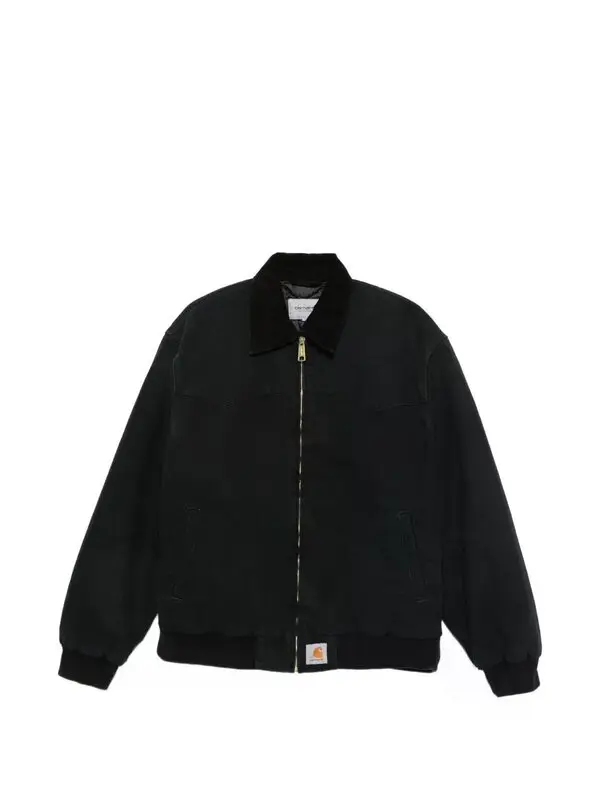 Carhartt Work In Progress Corduroy-collar Zip-up Jacket - Black