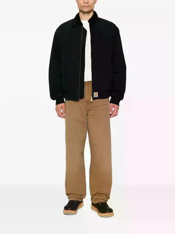 Carhartt Work In Progress Corduroy-collar Zip-up Jacket - Black