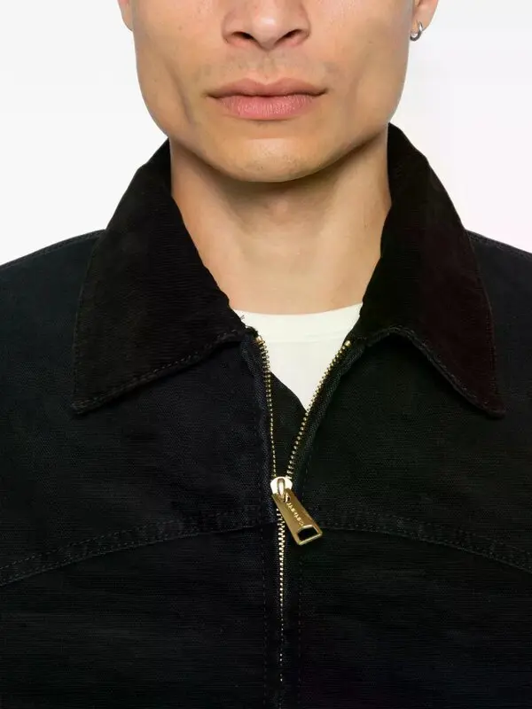 Carhartt Work In Progress Corduroy-collar Zip-up Jacket - Black
