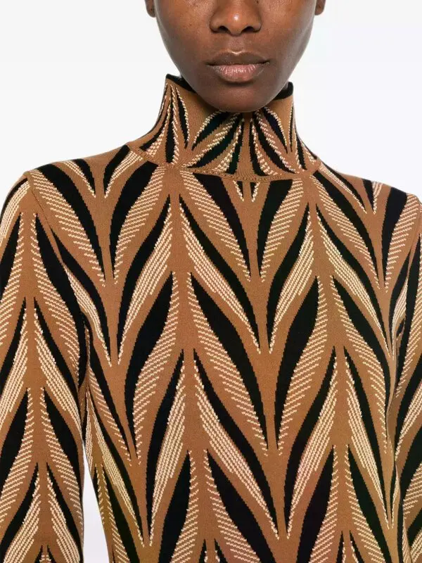 CIRCUS HOTEL Jacquard-knit Midi Dress