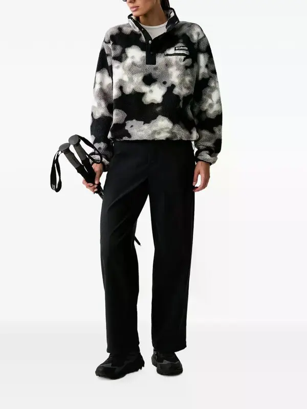 Columbia Helvetia Ii Abstract-print Fleece Sweater - Black