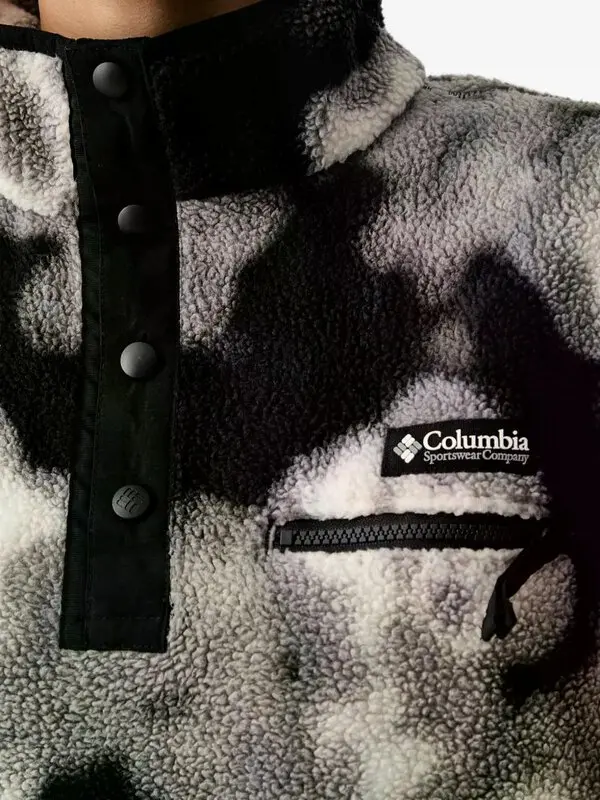 Columbia Helvetia Ii Abstract-print Fleece Sweater - Black