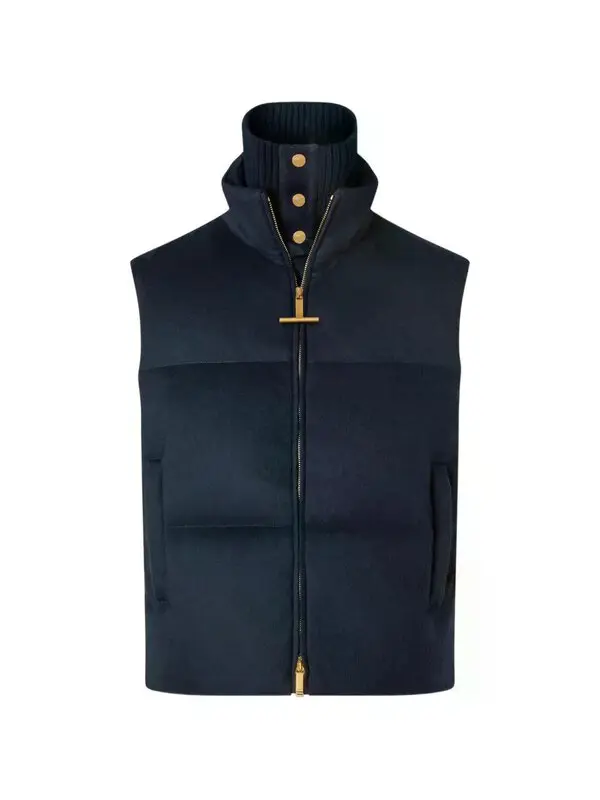 Thom Browne Ripstop Down Filled Vest - Blue