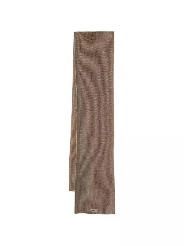 Pinko Ribbed-knit Scarf - Brown